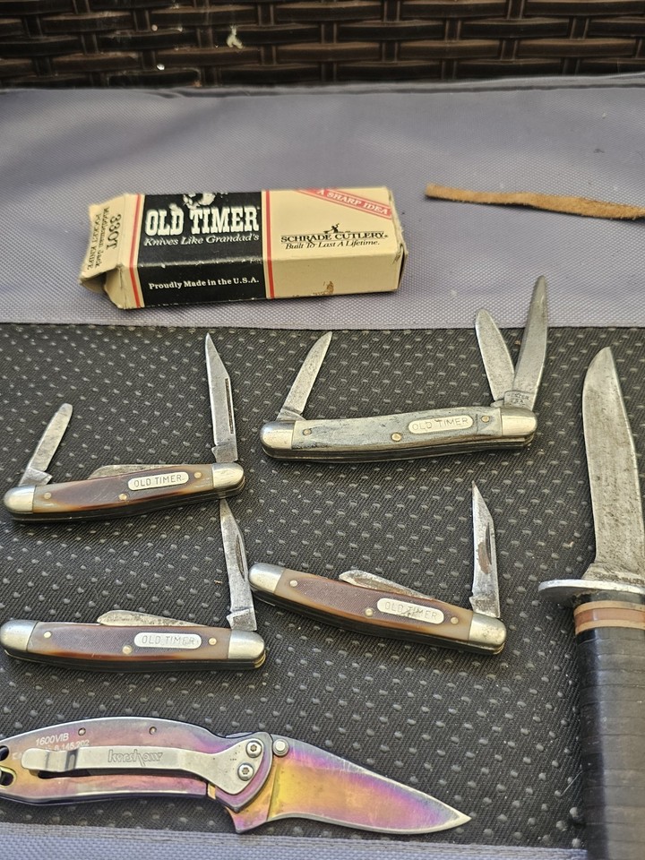Vintage Old Timers Mix Knives Lot All In Very Rough Condition Pre Owned ...