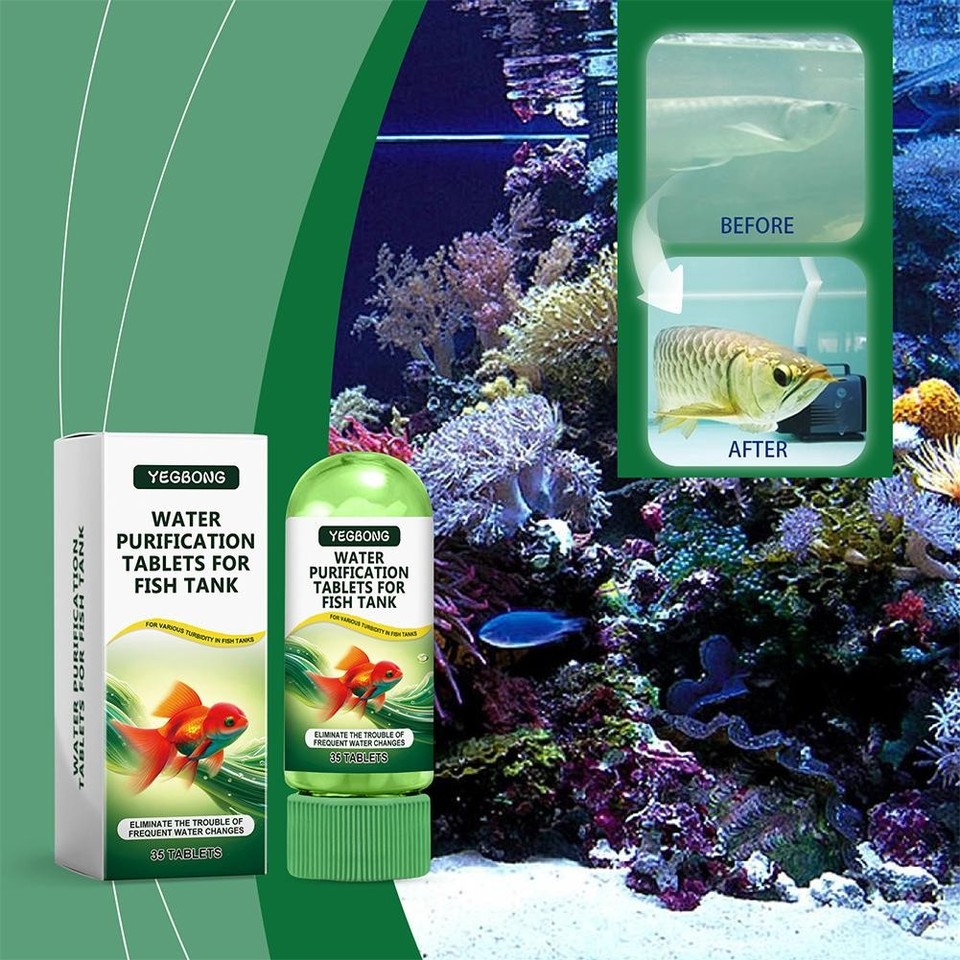 Powerful Aquarium Water Purifier Tablets, Fish Tank Water Purification ...