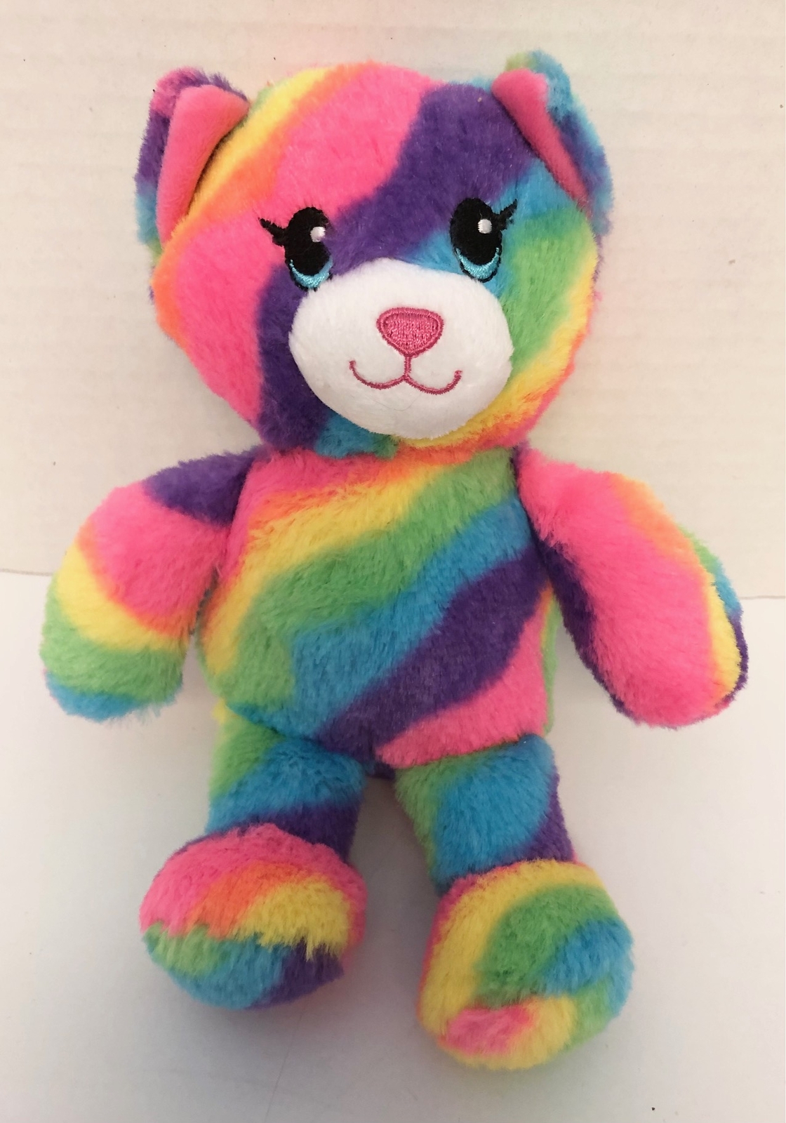 Build-A-Bear Reversible Heart Surprise RAINBOW CAT 8" Plush Stuffed Toy ...