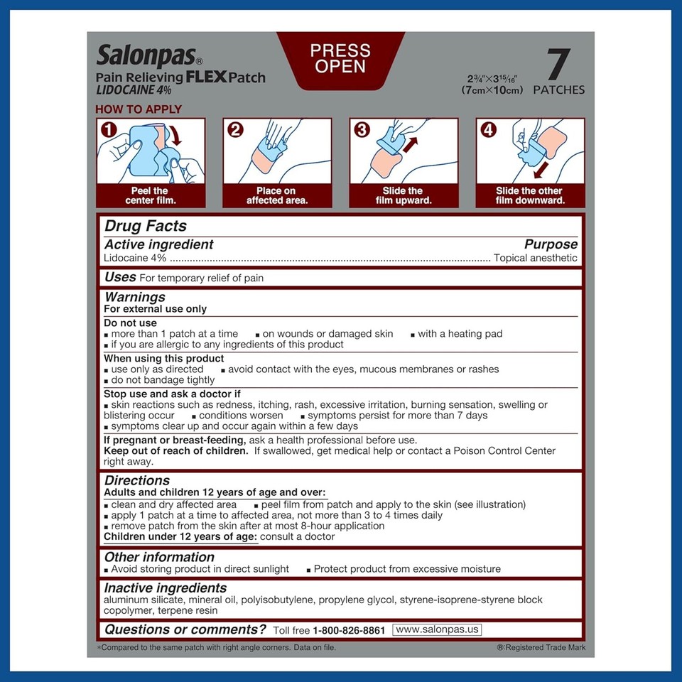 SALONPAS MAX Pain Relieving Patches external Arthritis Back Relief ...