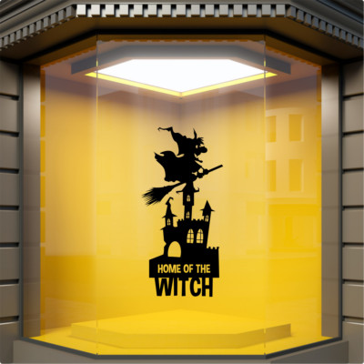 Halloween Window Sticker Witch Witches Shop Home Display Decal | eBay UK