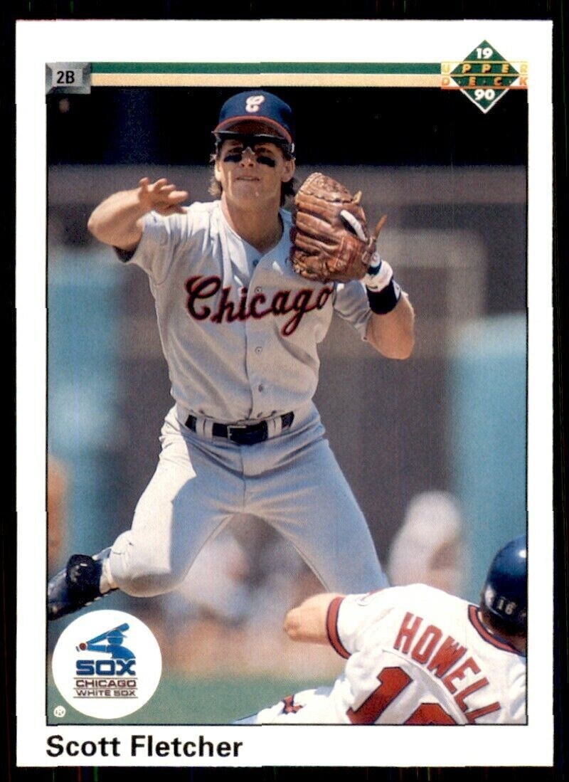 1990 Upper Deck #310 Scott Fletcher 2nd Base Chicago White Sox FREE ...