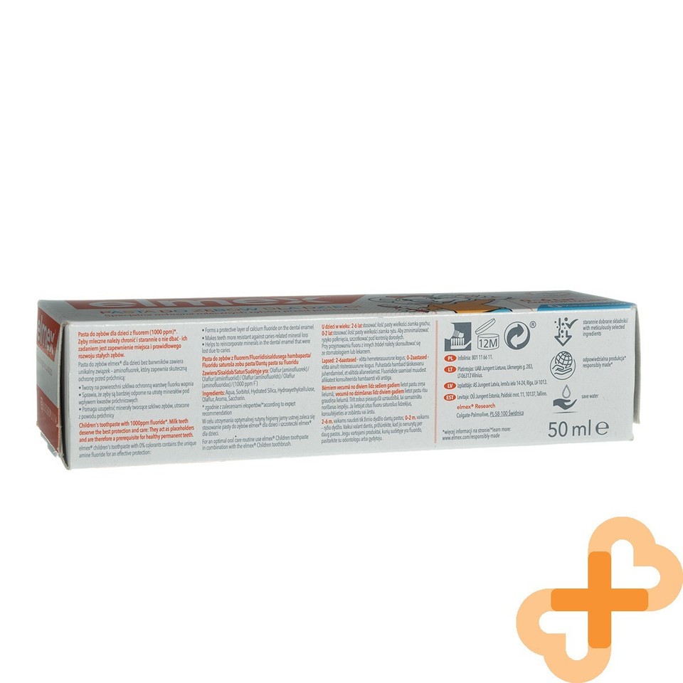 ELMEX CHILDREN 0-6 Years Old Children Toothpaste 50 ml with Fluoride ...