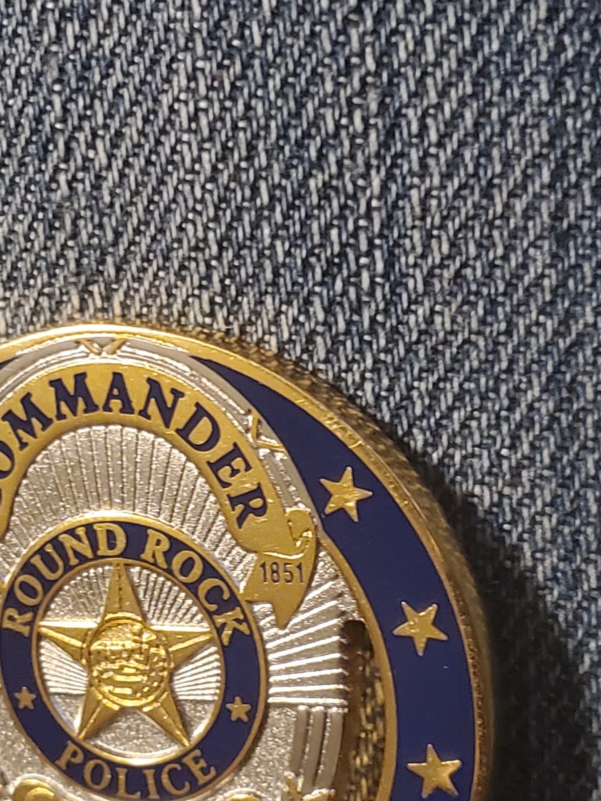 NAMED COMMANDER JUSTIN CARMICHAEL Round Rock Police DEPT Challenge Coin ...