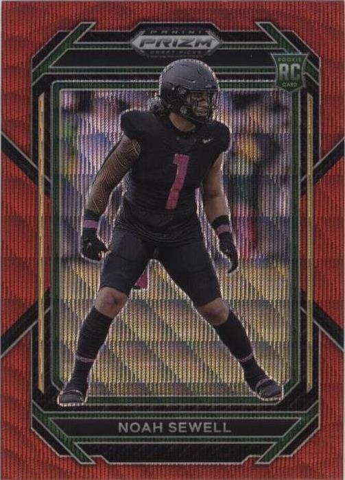 2023 Panini Prizm Draft Picks - Noah Sewell #191 Ruby Wave Prizm (RC ...