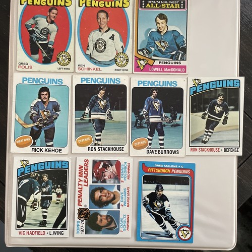 Pittsburgh Penguin Vintage 10 Card Lot Rick Kehoe,Ron Stackhouse,Dave ...