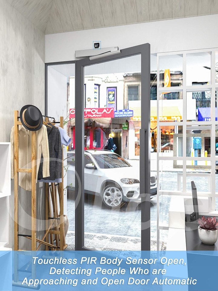 Touchless Sensor Automatic Swing Door Opener with 2pcs Passive Infrared ...