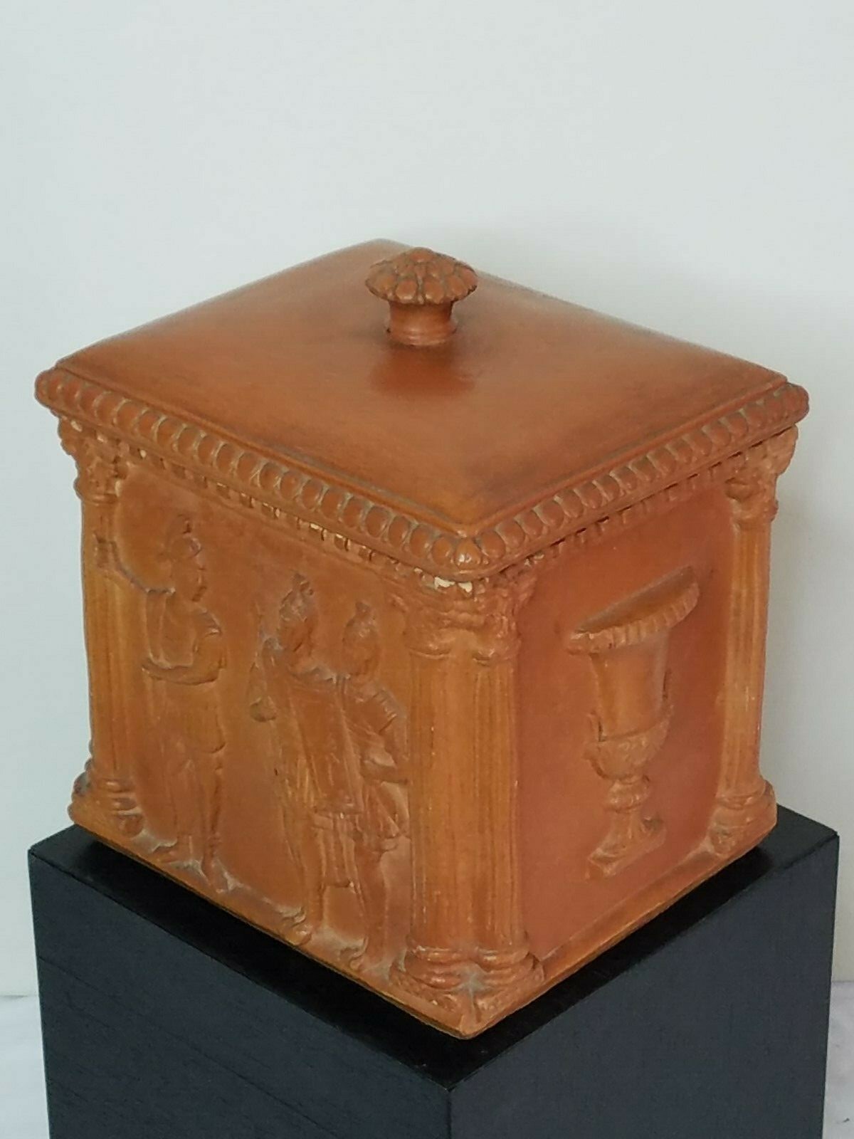 Bronzini Italian Roman Pottery Lidded Box (circa 1950's) | eBay