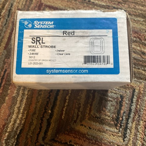SYSTEM SENSOR SRL WALL MOUNTED FIRE ALARM STROBE LIGHT - RED | eBay