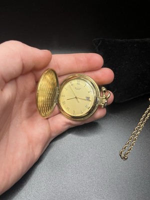 14k Gold Plated Vintage Bulova Pocket Watch With Rope Chain | eBay