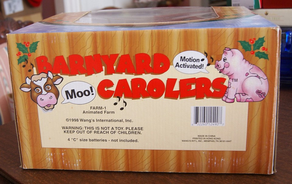 BARNYARD CAROLERS - MUSICAL BARNYARD ANIMALS - MOTION ACTIVATED- NEW IN ...