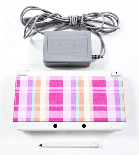 NEW NINTENDO 3DS CONSOLE KISEKAE PLATE PACK MADRAS CHECK Tested Pink ...