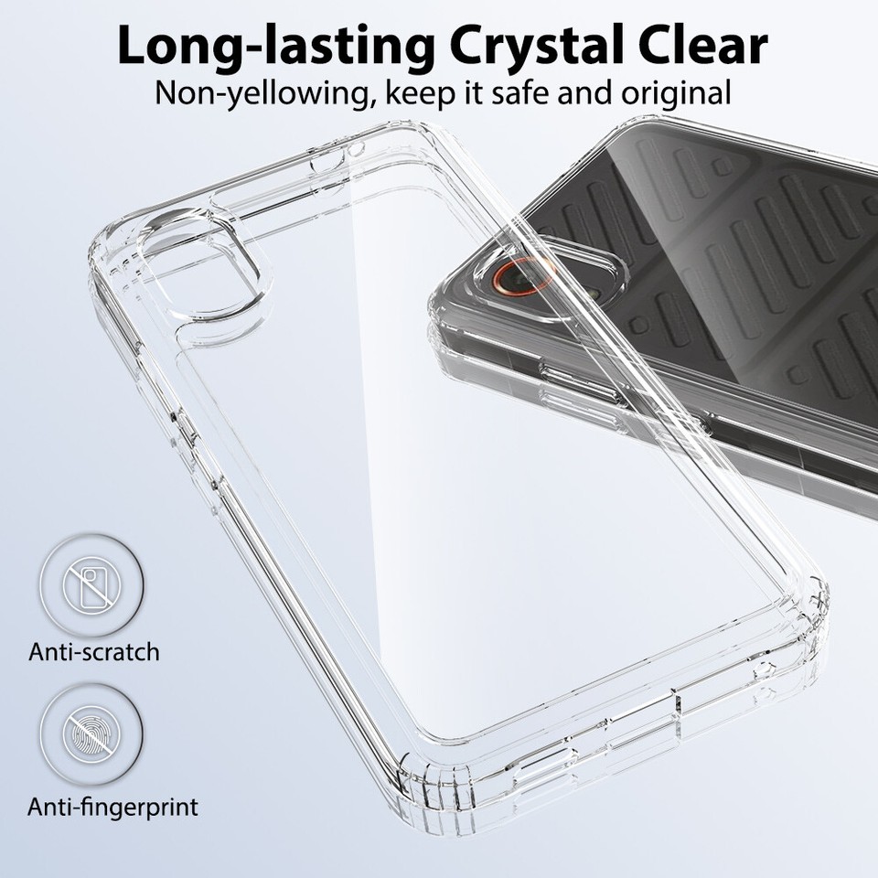 For Samsung Galaxy Xcover 7 Slim Clear Hard Back Case Cover + Screen ...