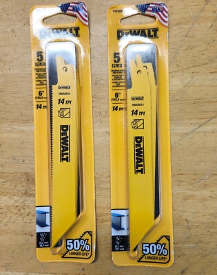 DEWALT DW4808 Reciprocating Saw Blades, (5pcs per pack), 6-Inch,(2pack ...