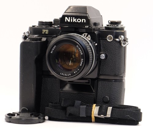 【Tested!】 Nikon F3 HP 35mm Film SLR Camera + Ai Nikkor 50mm f/1.4 Lens ...