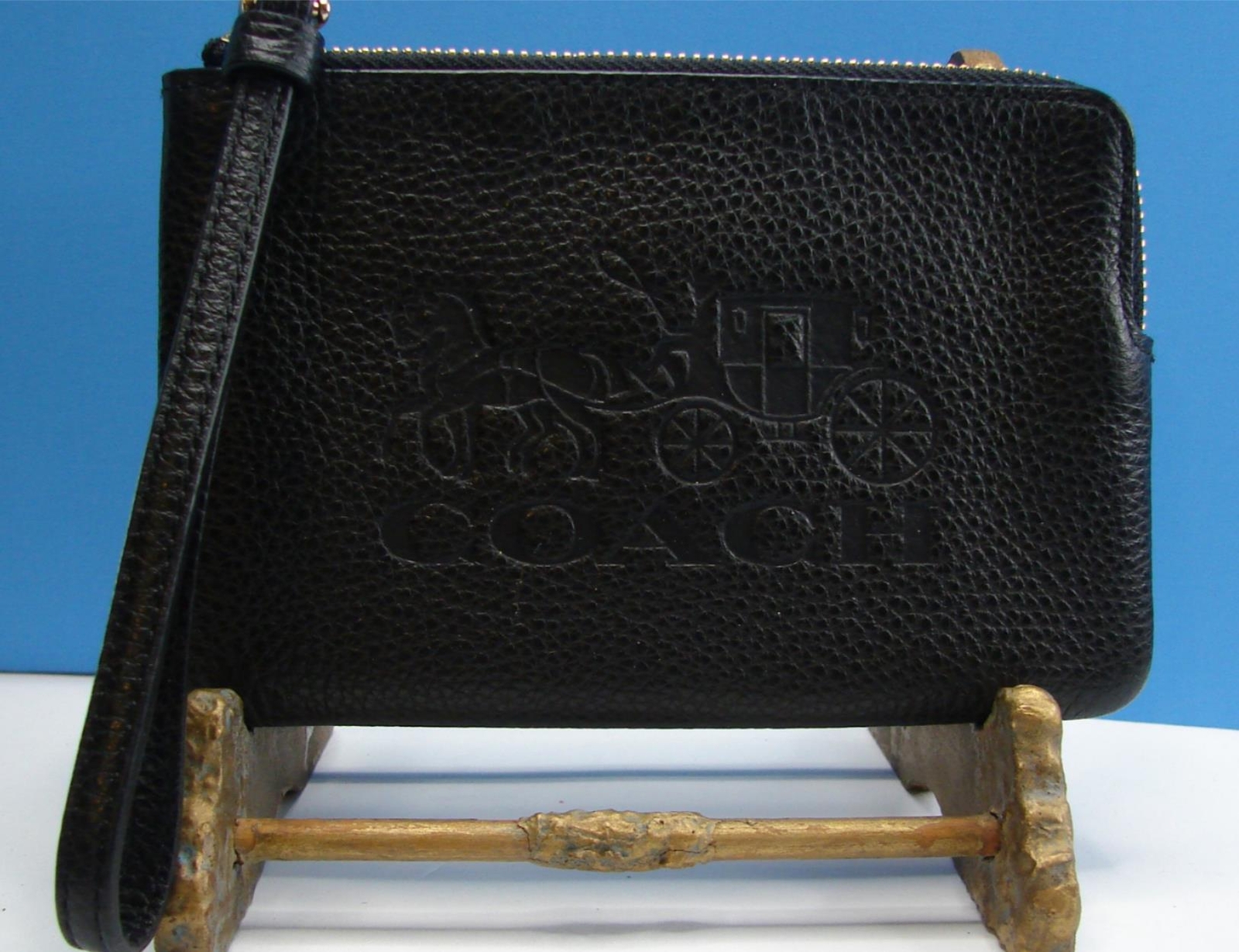 Coach Black Large Carriage Logo Card Bill Pouch Walle… - Gem