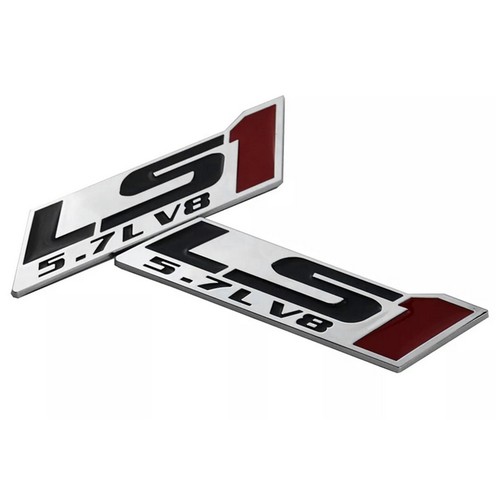 2pcs LS1 5.7L V8 Engine Emblems Badge Fits For Gm Chevy Silverado Pair ...