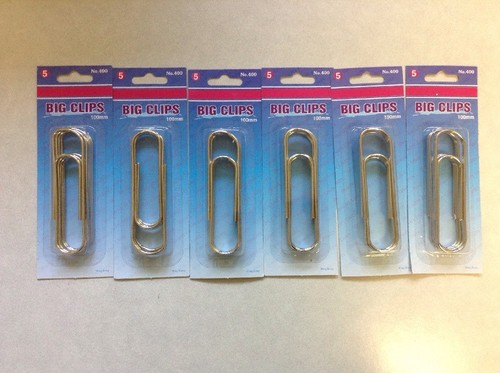 Brand New Lot Of 30 Big 4 Inch Paper Clips 100 mm No. 400 | eBay