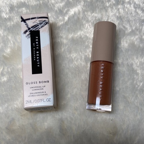 NIB Fenty Beauty by Rihanna Gloss Bomb Mini 01 FENTY GLOW 2ml / 0.07oz ...