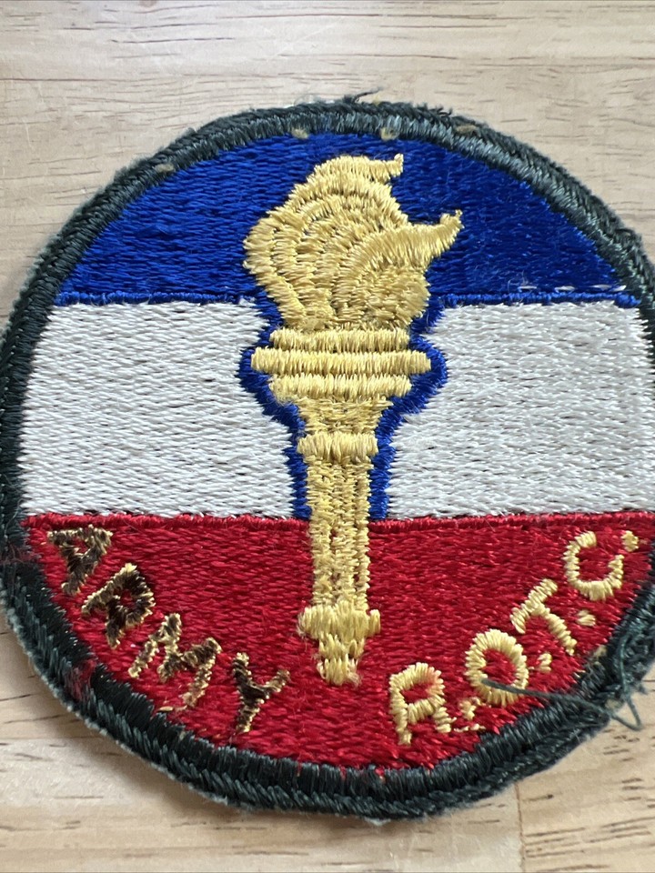 US Army ROTC Single Vintage Patch Gold Torch Red White Blue | eBay