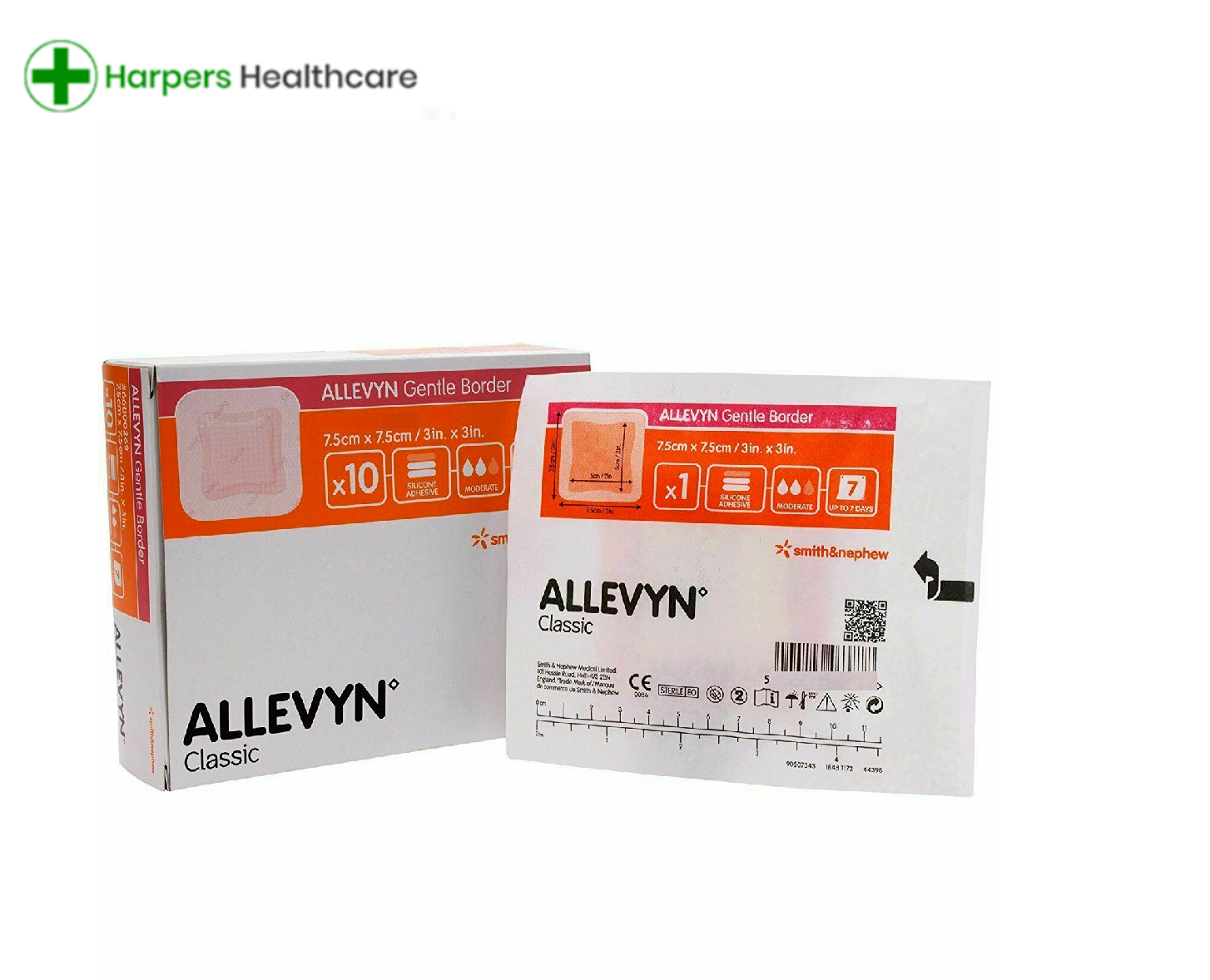 10 x Allevyn Adhesive 7.5cm x 7.5cm Wound Dressings (Pack of 10 ...