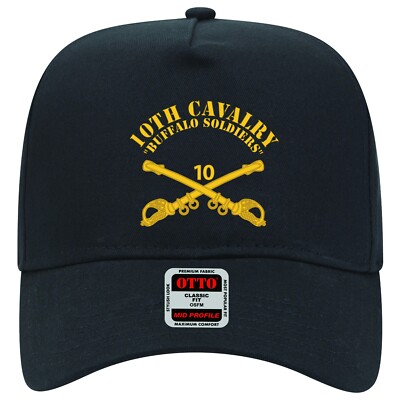 Baseball Cap - 10th Cav Regt - Buffalo Soldiers w Cav Br - Flat | eBay
