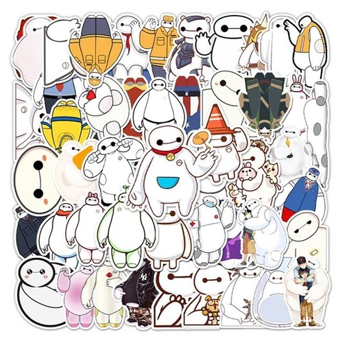 51 pcs Disney Baymax Big Hero 6 Sticker Packs Water Resistant Laptop ...