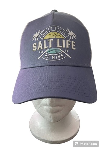 Salt Life Trucker Hat One Size Unisex Blue Cotton/Polyester Adjustable ...