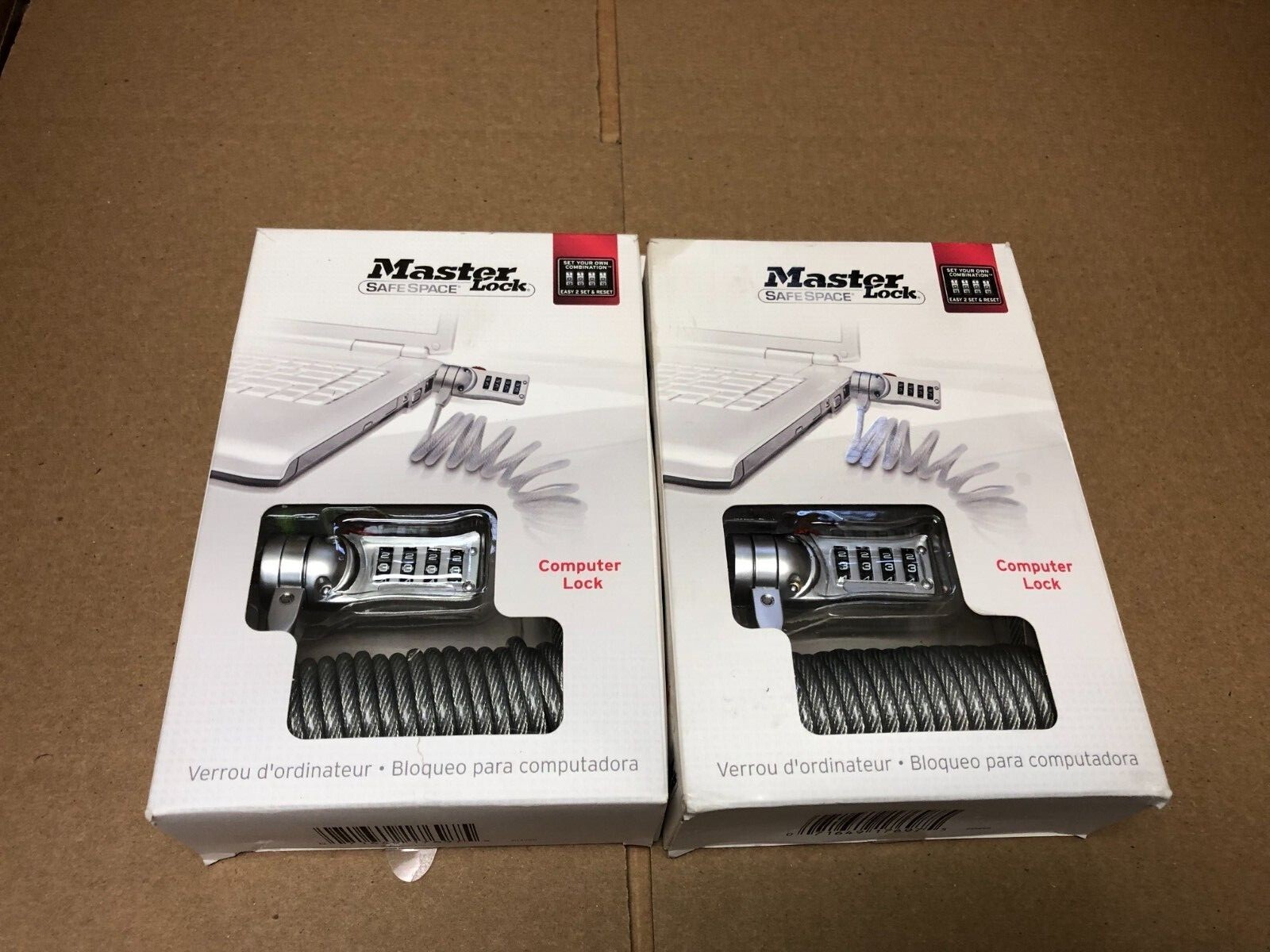 Lot of 2 Master Locks Safe Space Computer Combination Lock New Free ...