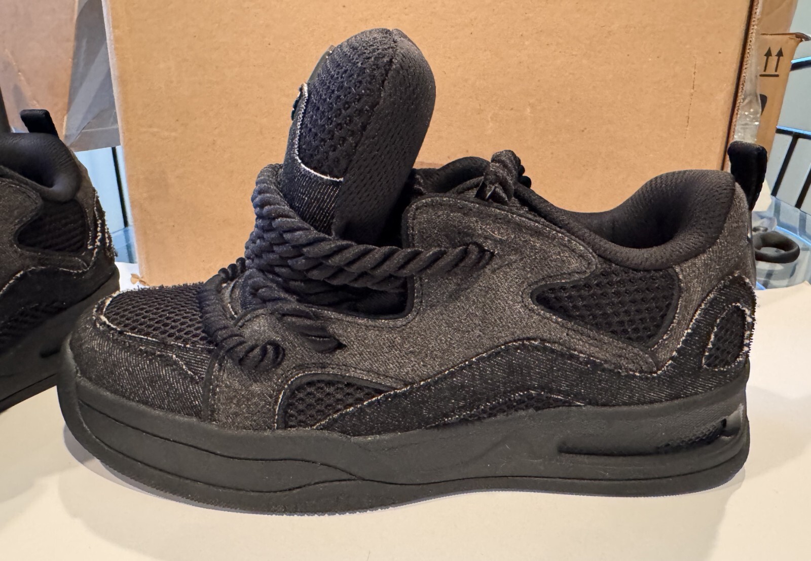 Zara Rope Skate Trainers, US Size 9, EUR Size 42, Black/Gray NEW | eBay