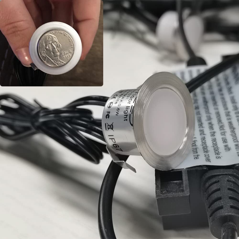 10pcs Low Voltage Outdoor LED Deck Lights Kit Recessed Deck Lamp Warm ...