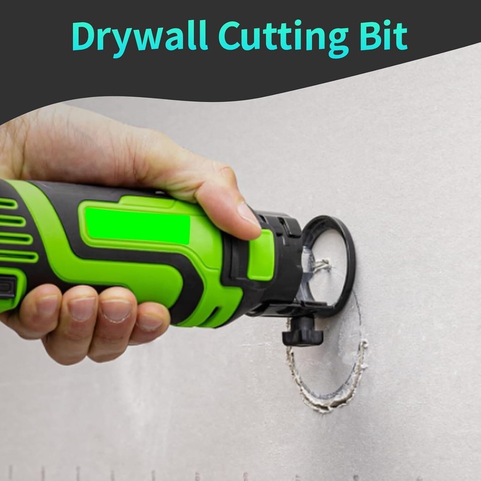Drywall Cutout Bit 1/8" Rotary Tool Cut Out Bit Guided Point Spiral Bit ...
