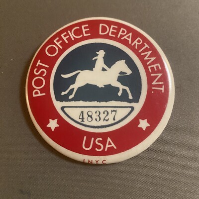 Vintage Post Office Department USA Employee USPS Pinback Badge Pin ...