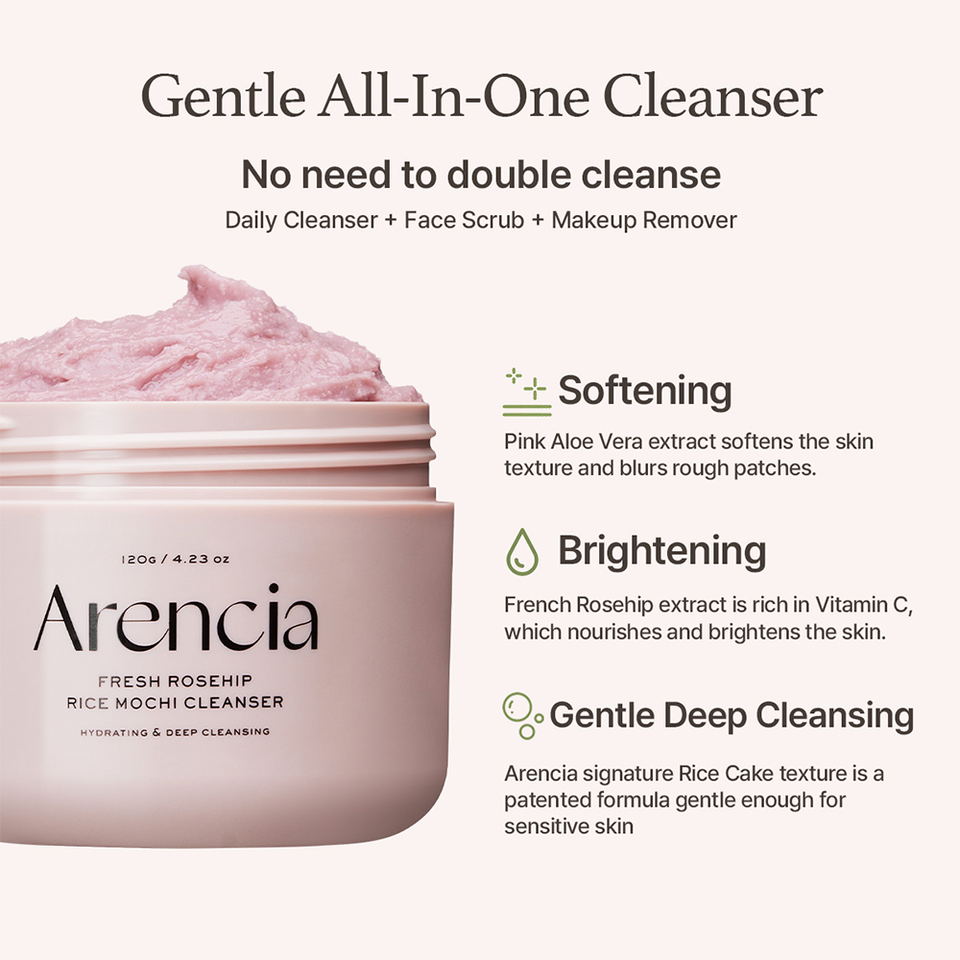 Arencia Fresh Rose Hip Rice Mochi Cleanser 120g | eBay