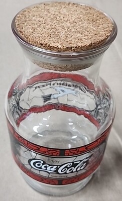 Vintage Coca Cola Glass Carafe Godfather's Coke Godfathers WITH TOP ...