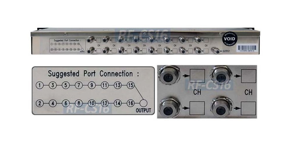 High-Isolation 16-Channel CATV RF Combiner With -20dB Testing Port | eBay