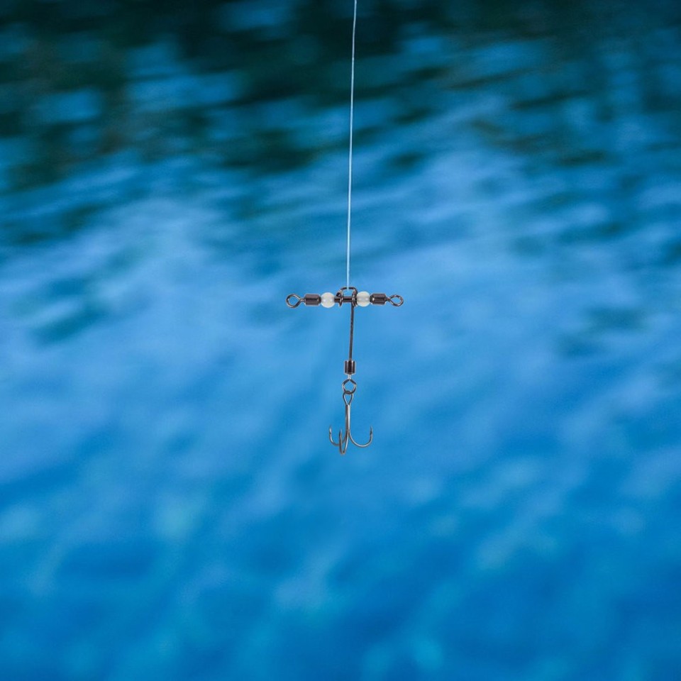 20 Pcs Heavy Duty Shape 3 Way Rolling Swivels With Glow Beads For ...