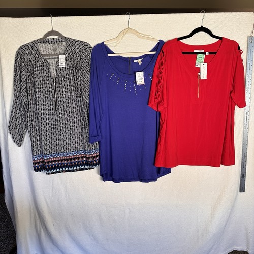 Lot Of 3 Women's Size 3XL Tops Mixed Brands And Styles | eBay