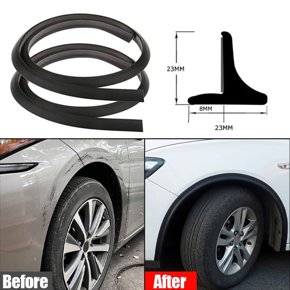 2Pcs Car Splash Guard Fender Flares Extension Wheel Eyebrow Moulding ...