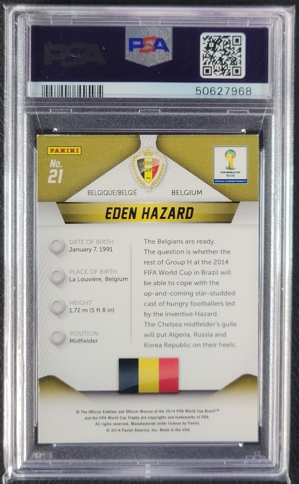 2014 Panini Prizm World Cup #21 Eden Hazard Base PSA 8 NM Belgium | eBay