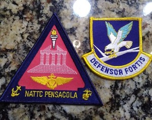 PENSACOLA FL MILITARY PATCH NATTC PENSACOLA & DEFENSOR FORTIS PATCHES ...