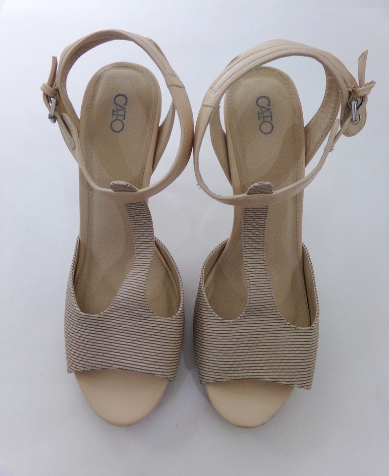 CATO Womens Brown Beige Tan Open Toe Heels SIZE 10M Sexy Cute Shoes | eBay