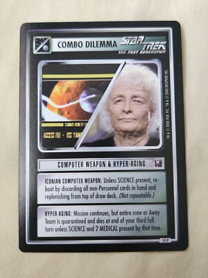 Star Trek CCG STCCG Combo Dilemma #10P Computer Weapon & Hyper Aging | eBay