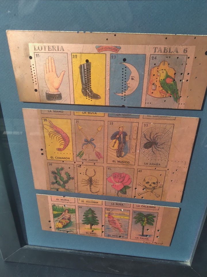 Rare Vintage Signed Mexican Don Clemente Loteria Bingo Card Copper ...