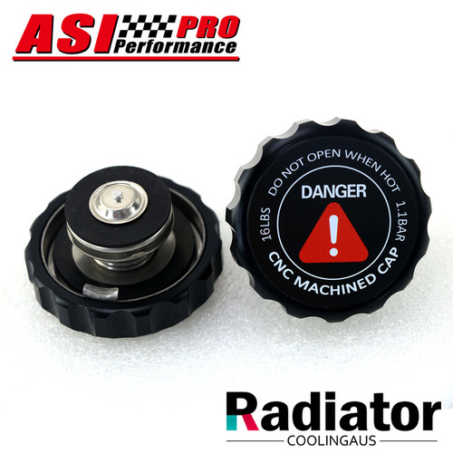 Black Universal Aluminium Billet Radiator Cap CNC Precision Machined ...