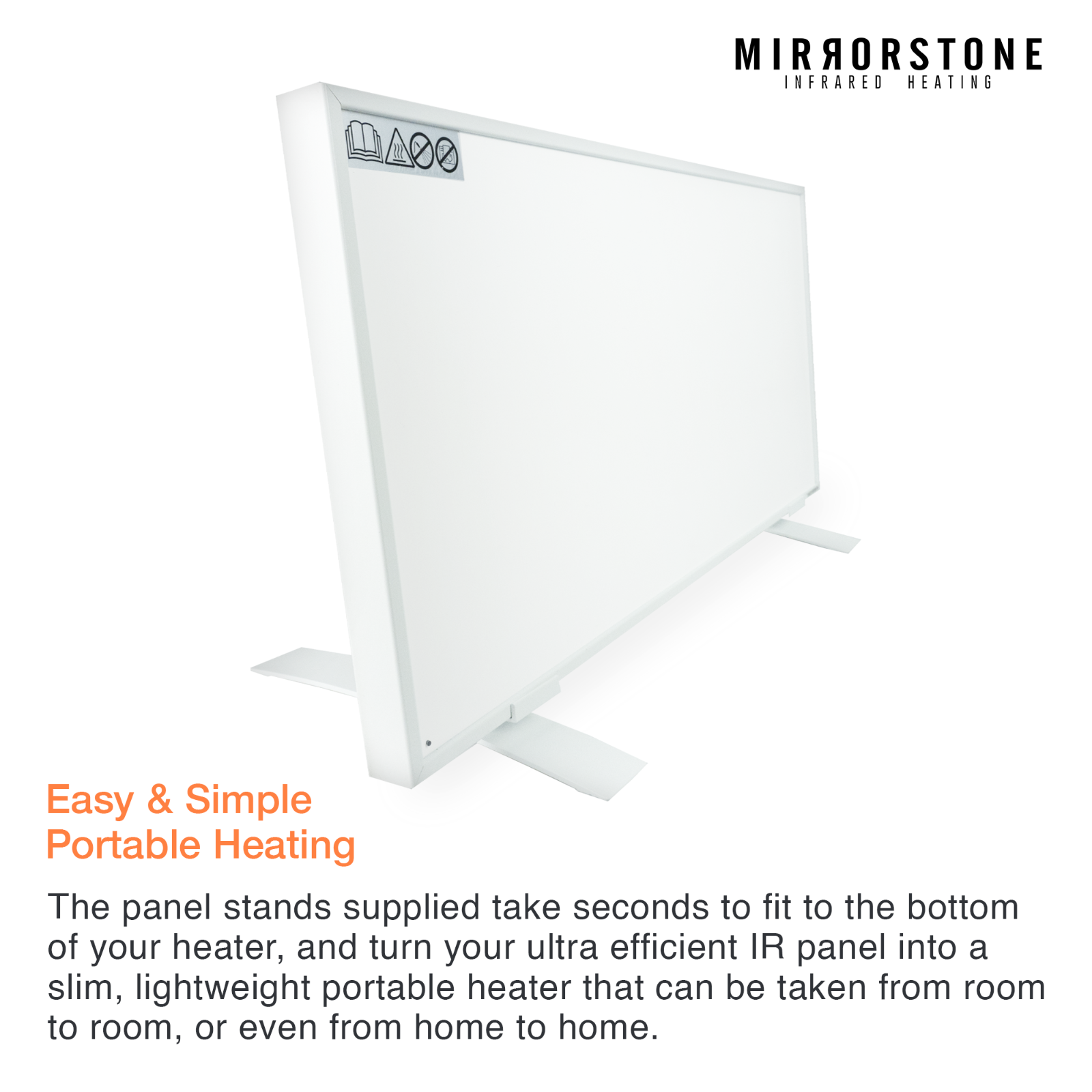 Mirrorstone Portable Far Infrared Panel Heater with Feet Stand | eBay