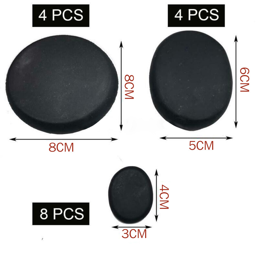 16Pcs Hot Massage Basalt Stone Volcanic Stones Kit Rock SPA Oiled ...