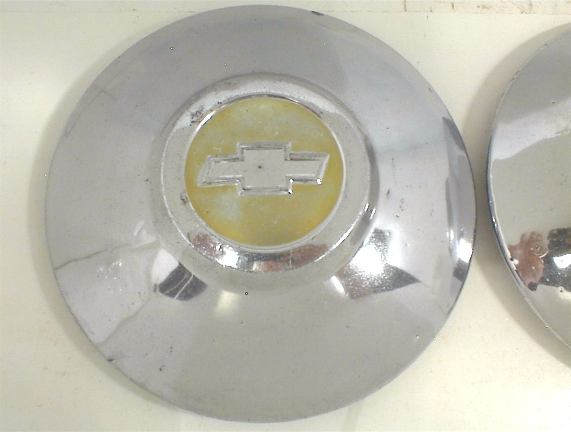 4 Vintage 1949 1950 CHEVROLET HUBCAPS DOG DISH GM USA Chevy | eBay