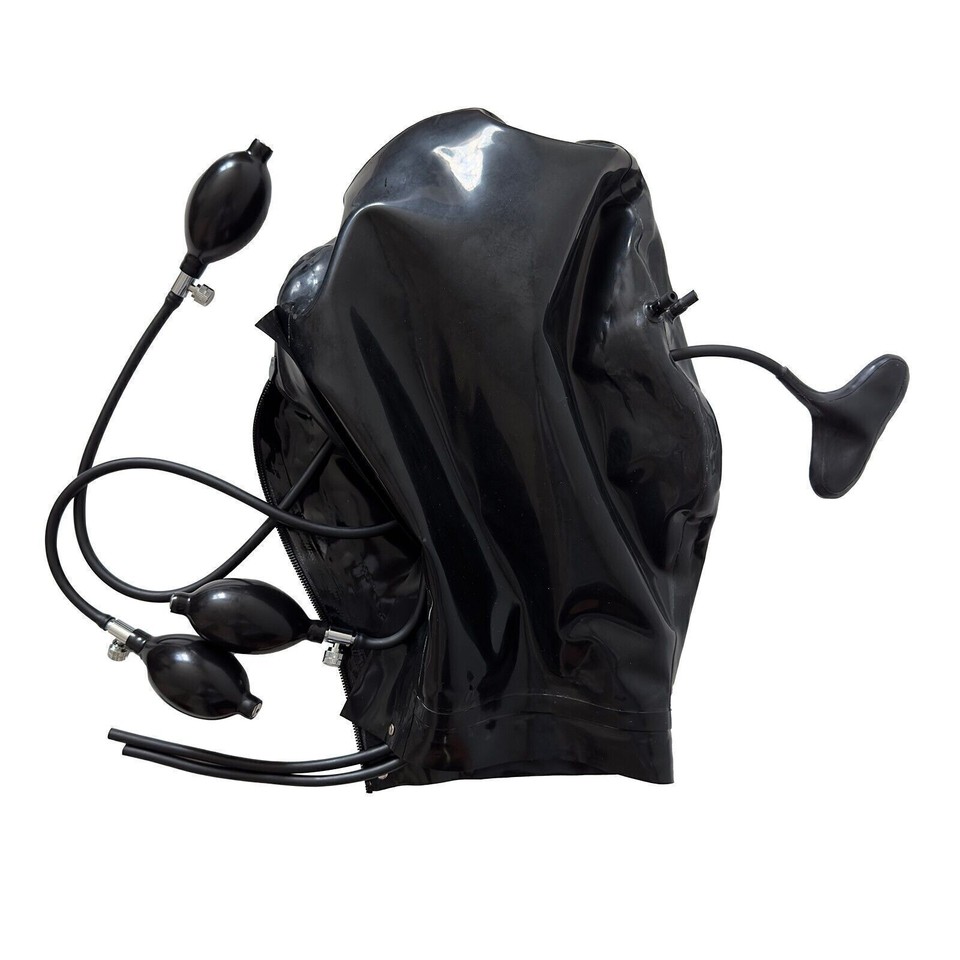 Latex Hood Mask Full Face latex inflatable hood ball latex inflatable ...