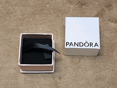 Pandora Empty Charm / Ring Gift Box white & pink. 2" x 2" | eBay